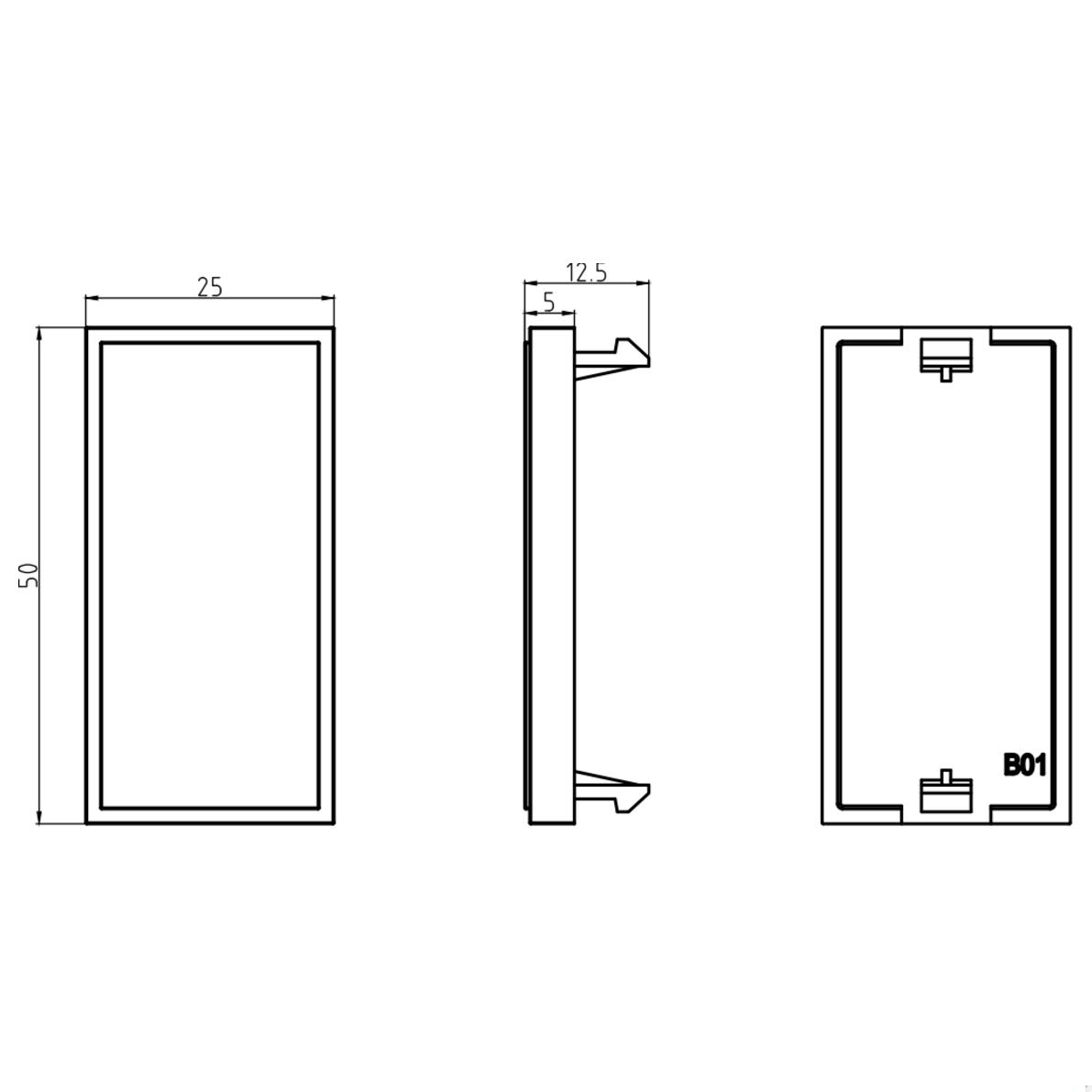 Knightsbridge - Half Blanking Modules (25 x 50mm) - Black | new.ie ...